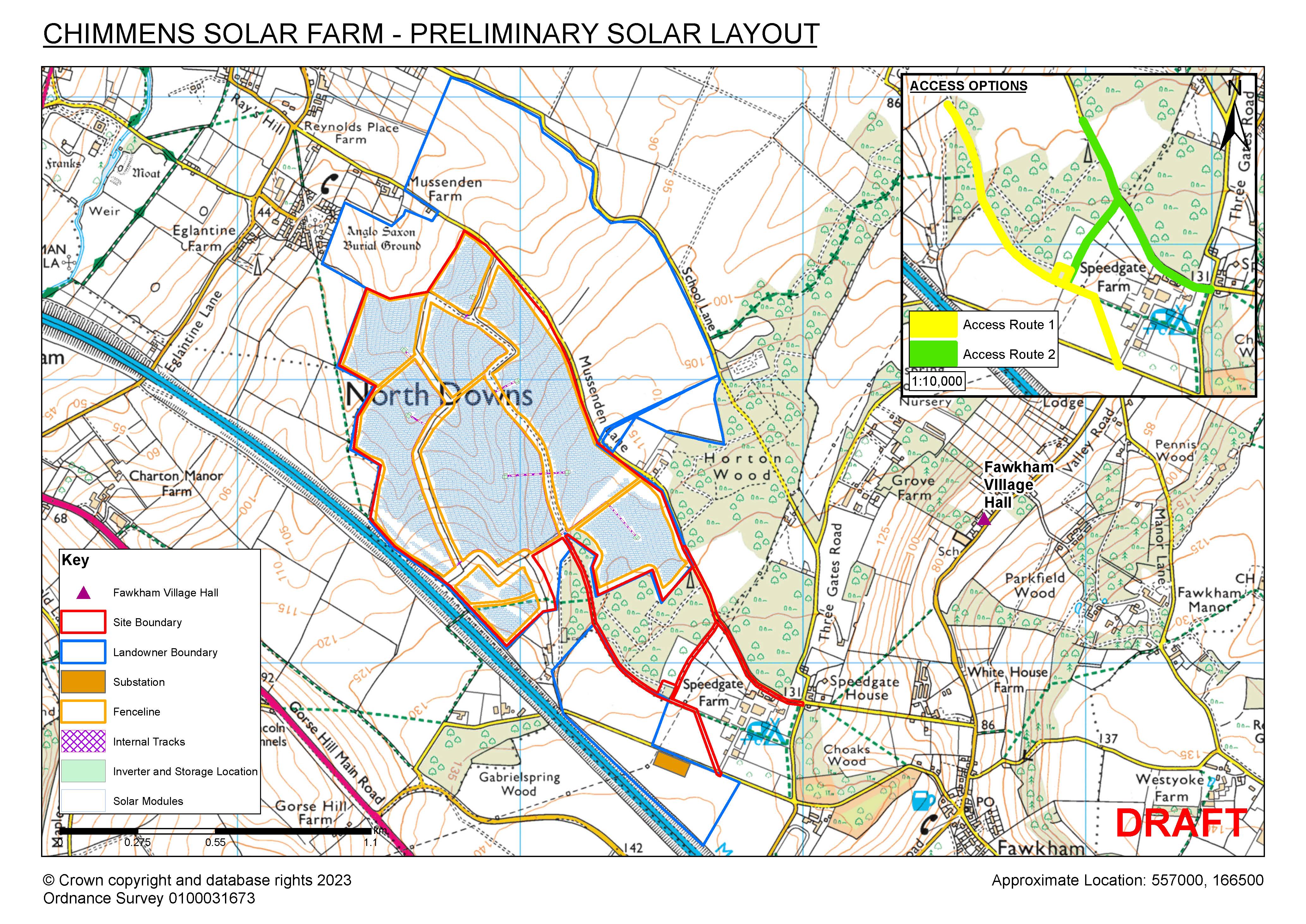 Preliminary solar layout map